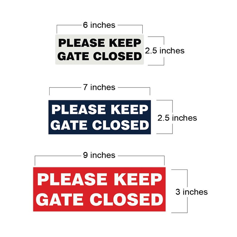 Basic Please Keep Gate Closed Sign - Etsy