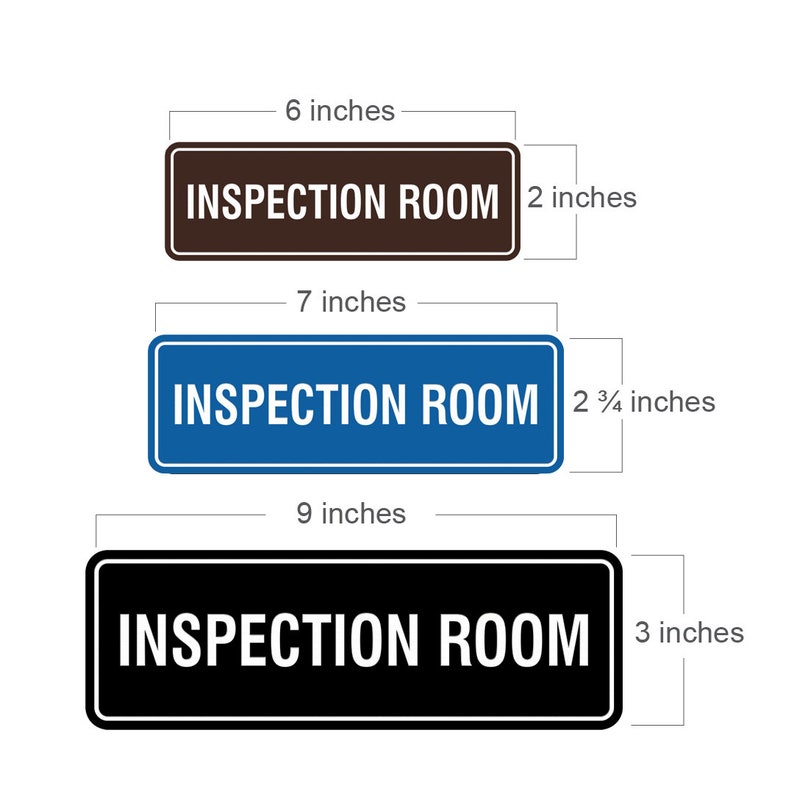 Standard Inspection Room Sign - Etsy