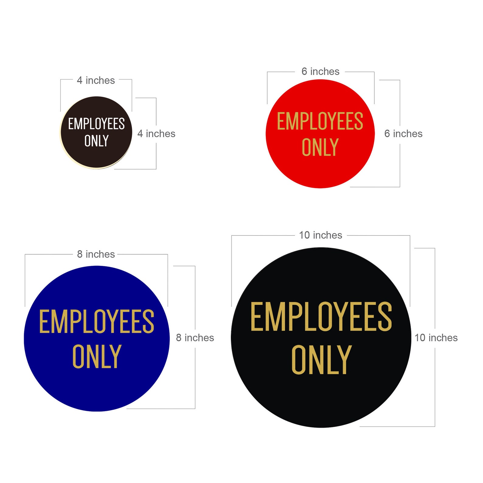 Circle EMPLOYEES ONLY Wall / Door Sign - Etsy