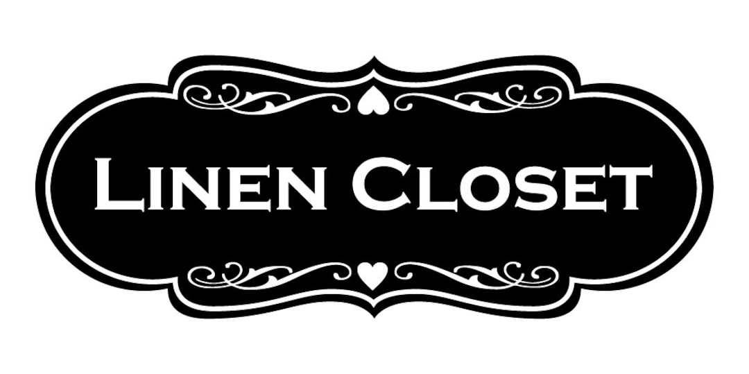 Designer Linen Closet Wall or Door Sign - Etsy