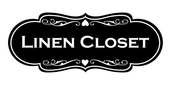 Designer Linen Closet Wall or Door Sign - Etsy