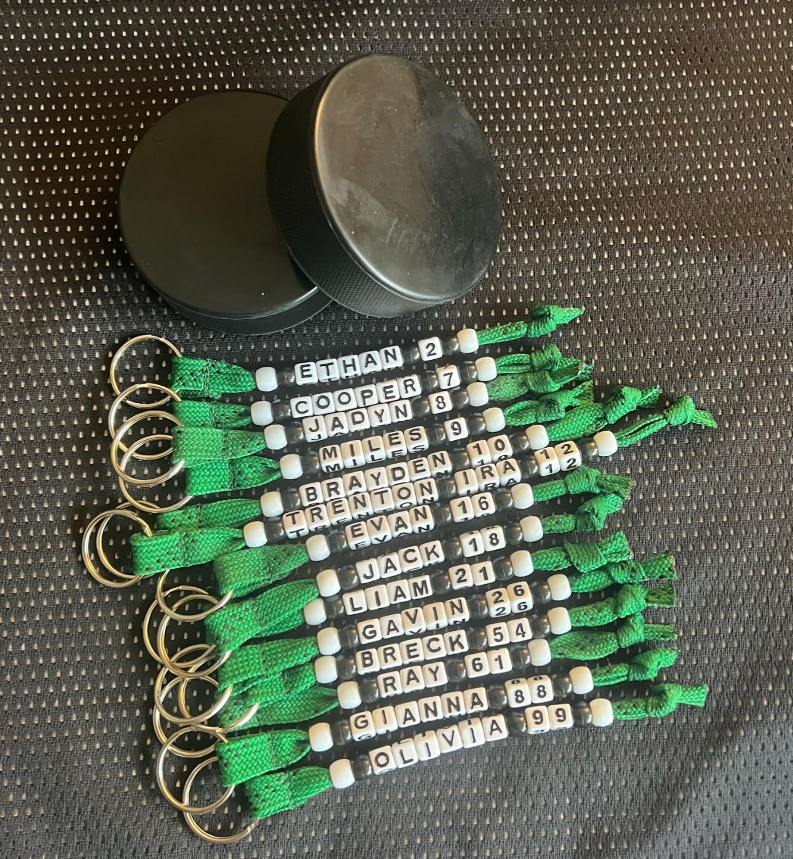 Hockey Keychain Hockey Team Gift Beaded Hockey Lace - Etsy