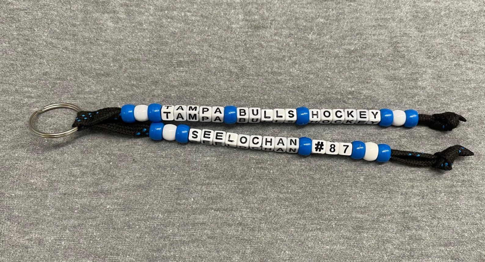 Hockey Keychain Hockey Team Gift Beaded Hockey Lace - Etsy