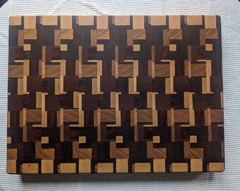 Handmade Random Brick Pattern End Grain Cutting Board - Etsy