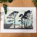 Linocut Tree Silhouette Print Suffolk Trees Snape Maltings - Etsy