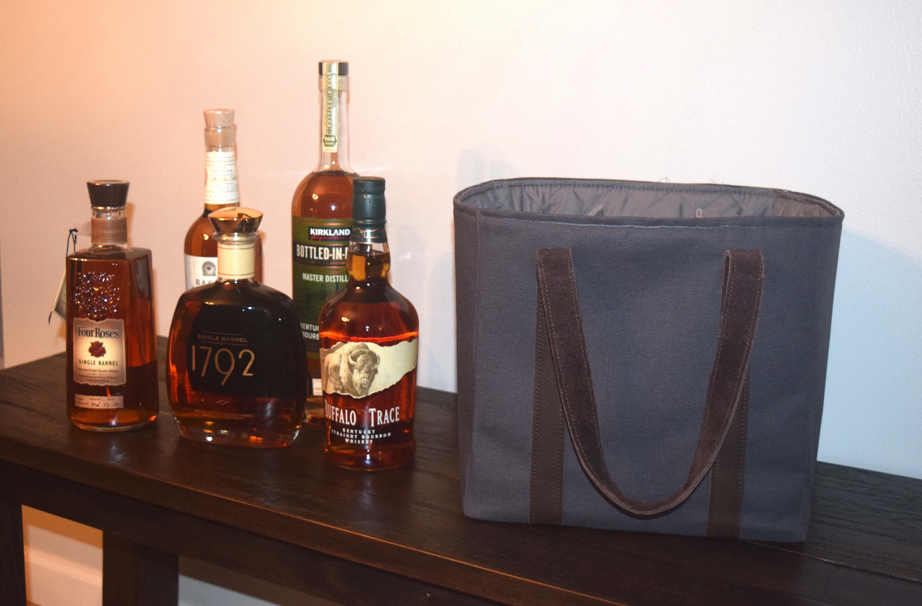 The Bourbon Bag Safely Carry 6 Bottles With Ease | Etsy