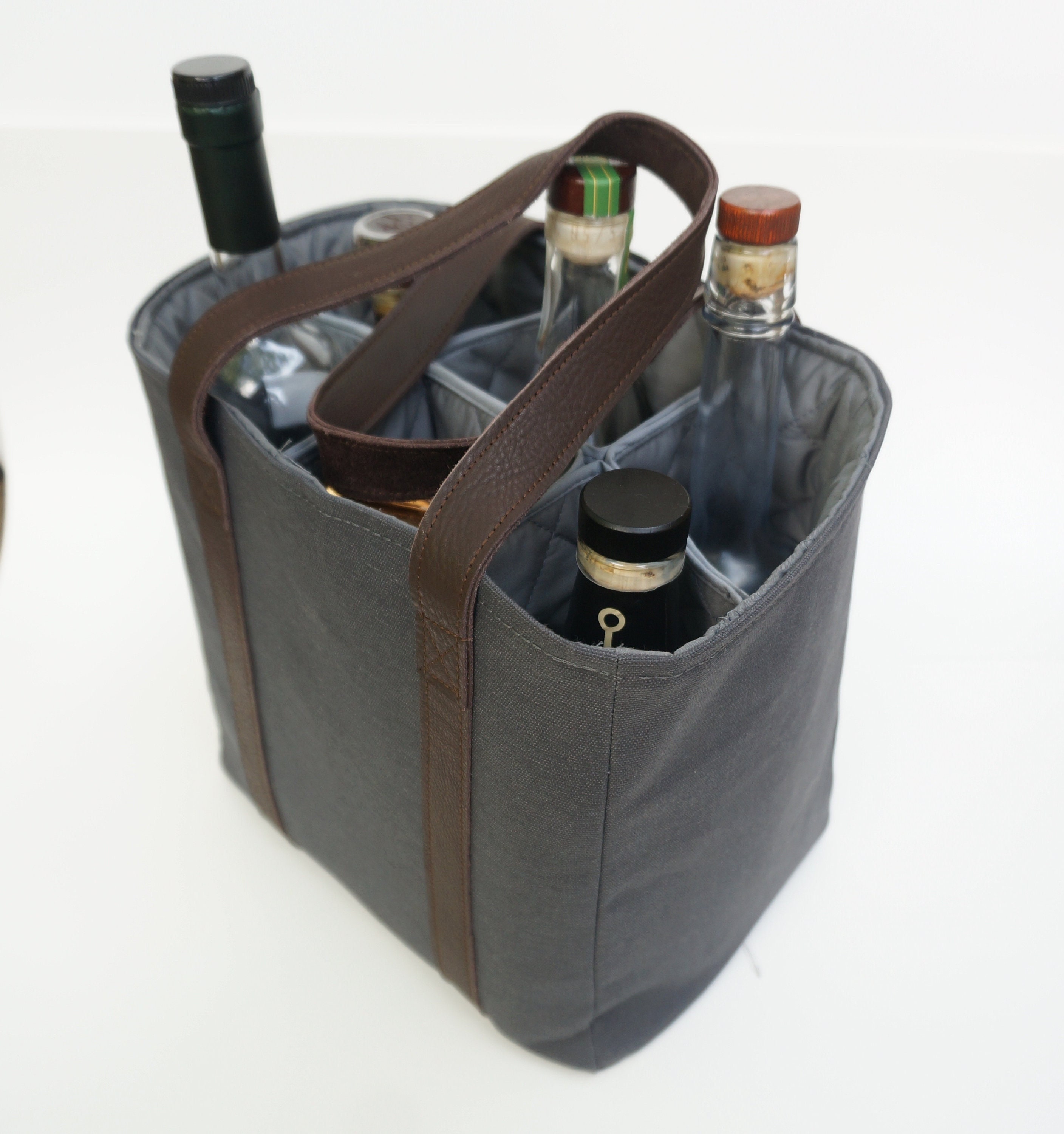 The Bourbon Bag Safely Carry 6 Bottles With Ease | Etsy