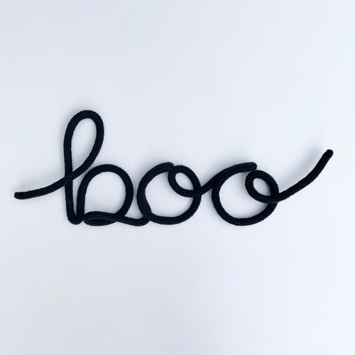 Boo Knitted Wire Sign Pastel Halloween Decor Pink Halloween - Etsy