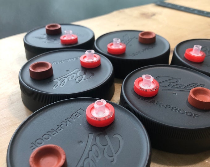 Heavy Duty Liquid Culture Jar Lids W Self-healing Injection Ports& .22 ...