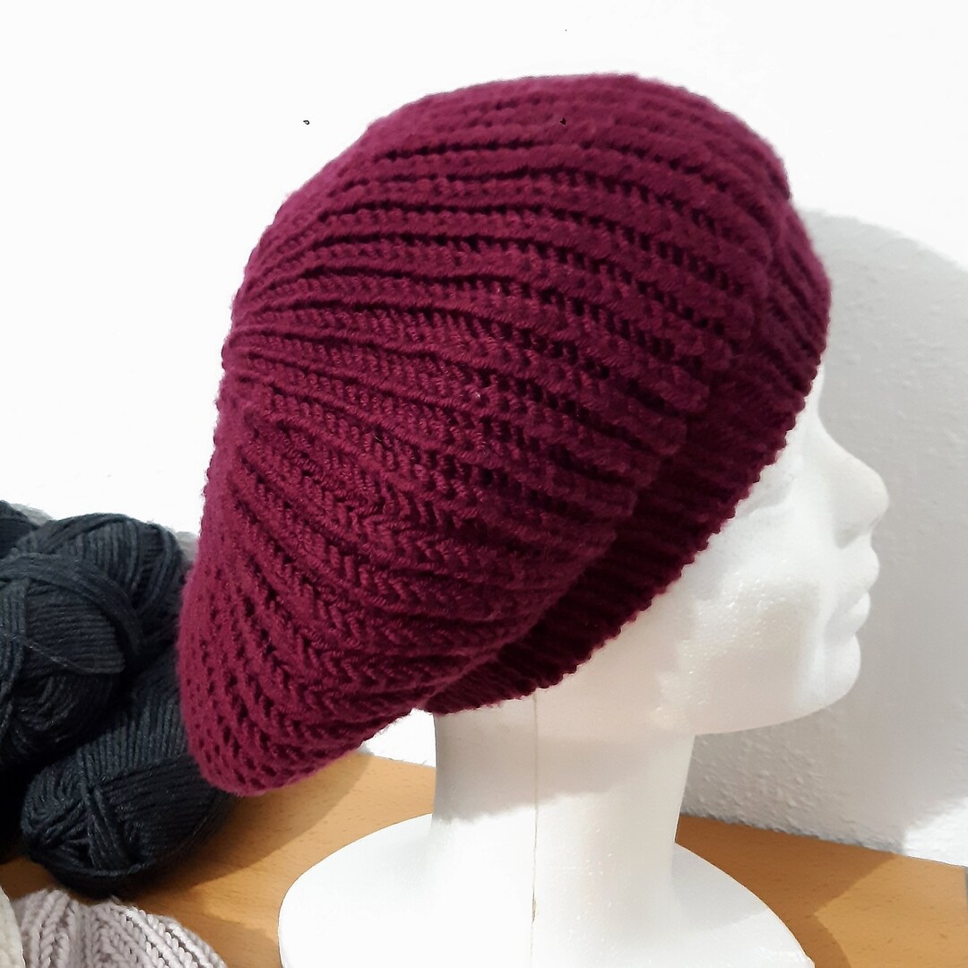 100% Merino Wool Beret Classic Beret Wool Beret Woman Beret Chunky ...
