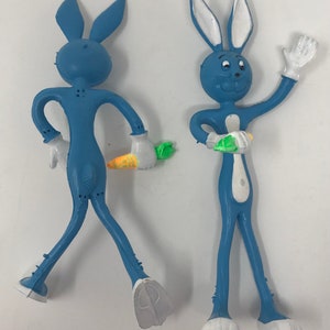 Stretchy Vintage Gumby Style Easter Bendable Rabbits - Etsy