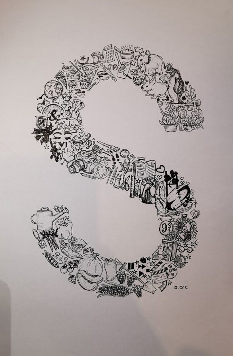 Hand-drawn Personalised Letter A4 Drawing Custom Drawing - Etsy