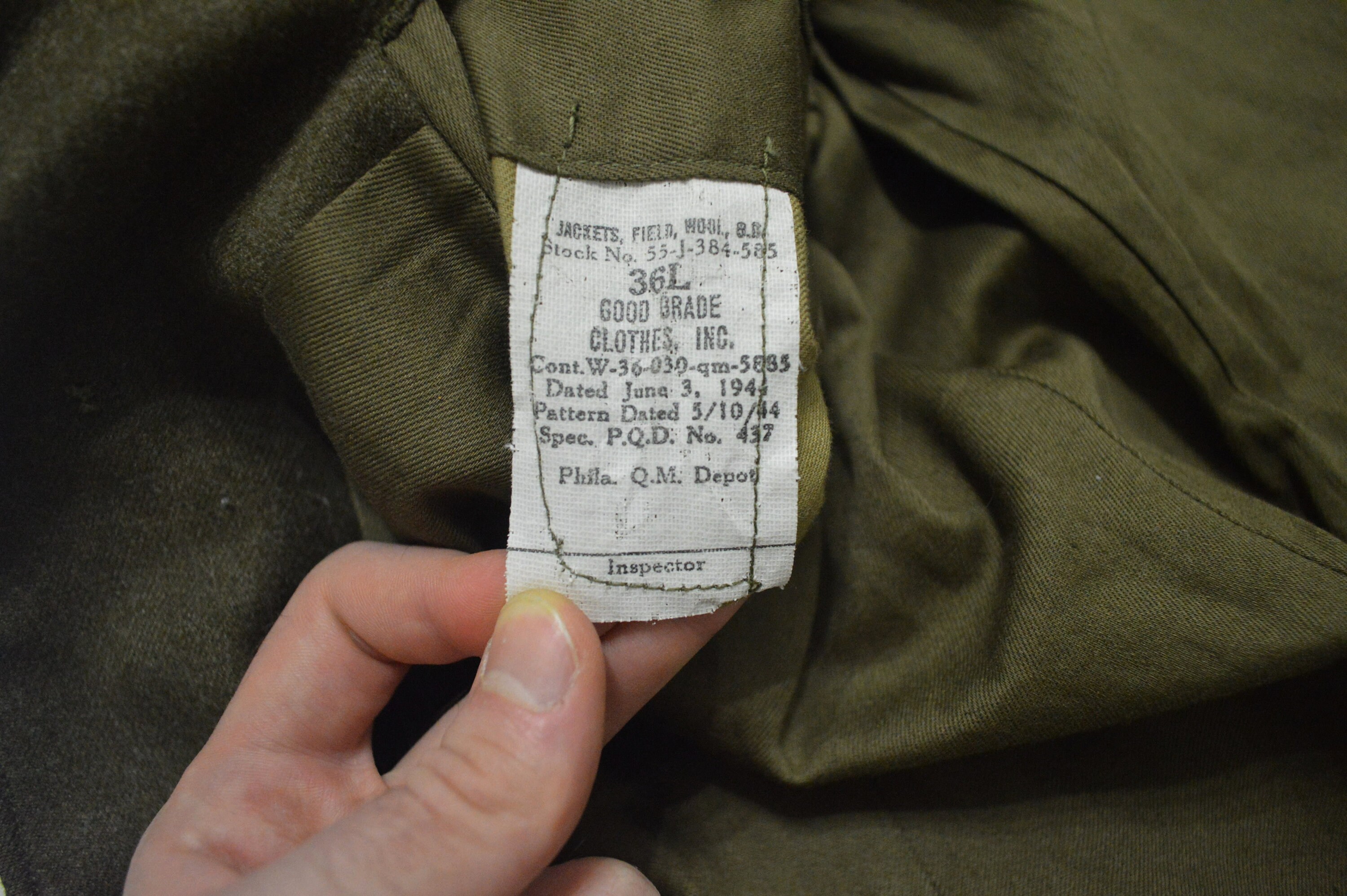 Vintage WW2 Ike Jacket 1944 Field Good Grade Green Size - Etsy