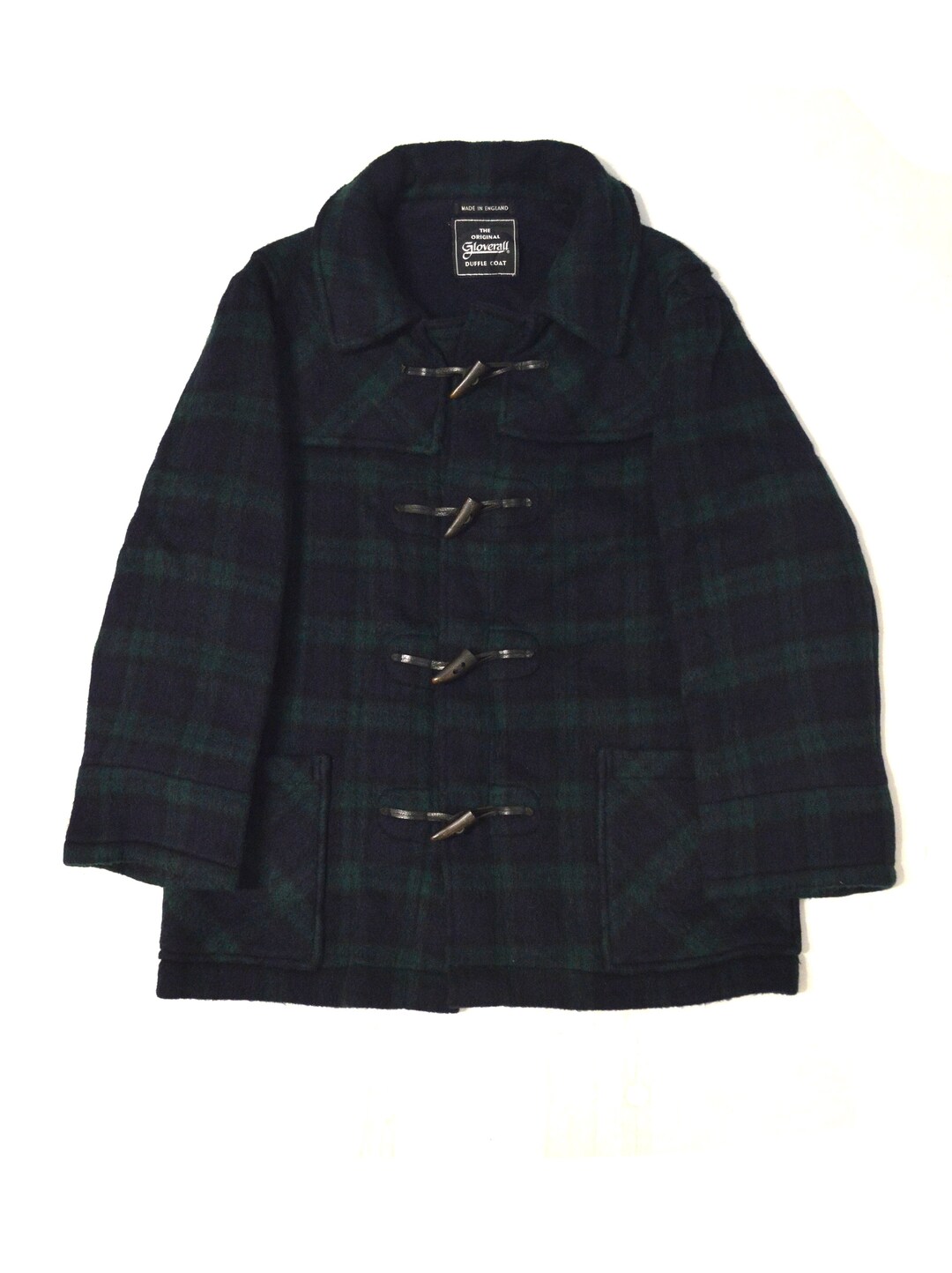 Gloverall English Duffle Coat Wool Toggle Green Size GB42 EUR46 US18 - Etsy