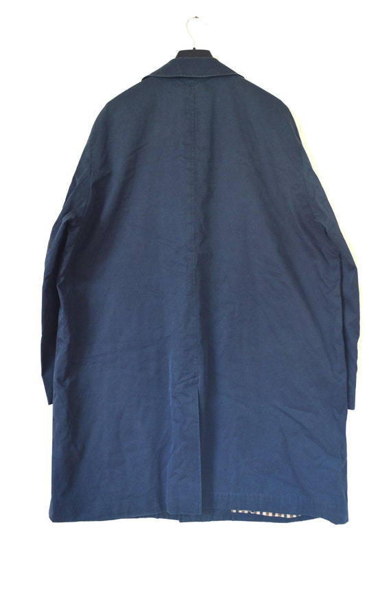 Aquascutum Classic Coat Mac Jacket Navy Size Men's 46 - Gem