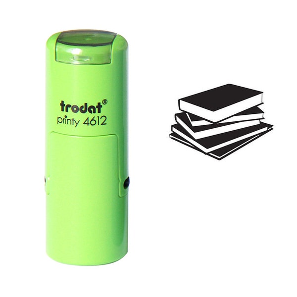 Stack of Books Stamp - Etsy