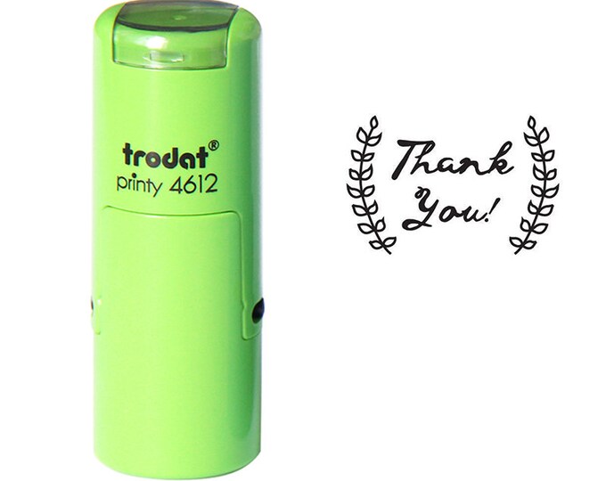Thank You Stamp, Cursive, Elegant, Wedding Favor Stamp, Self Inking ...