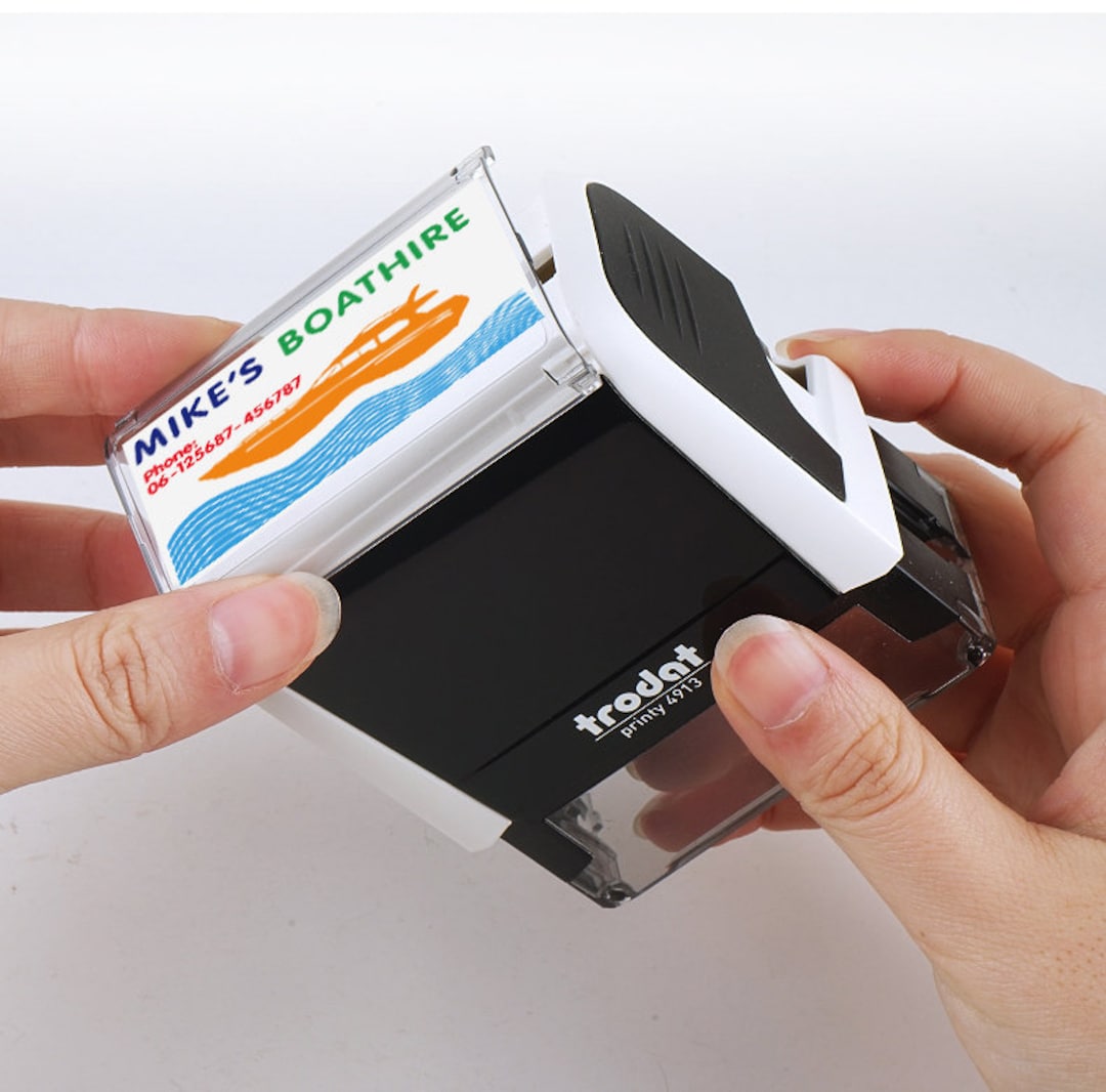 Custom Multi Color Stamp, With 2 or 3 Ink Color, With Your Image, Text ...