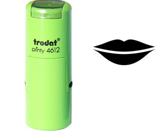 Kissing Lips RUBBER STAMP, Woman Stamp, Lady Stamp, Kissing Stamp ...