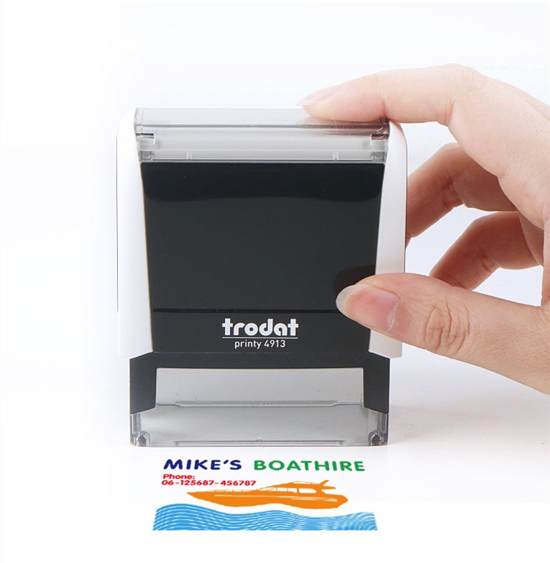 Custom Multi Color Stamp, With 2 or 3 Ink Color, With Your Image, Text ...