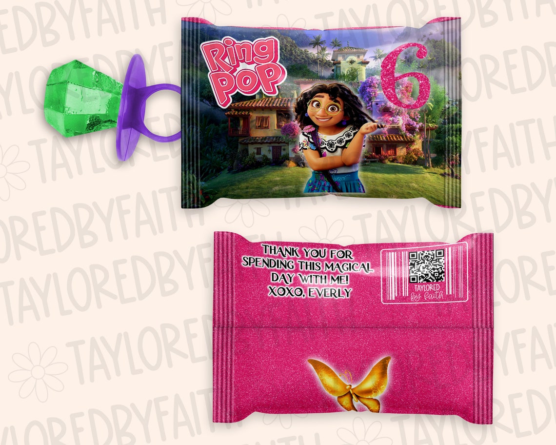 Ring Pop Wrapper, Ring Pop Template, Ring Pop Party Favor, Ring Pop ...