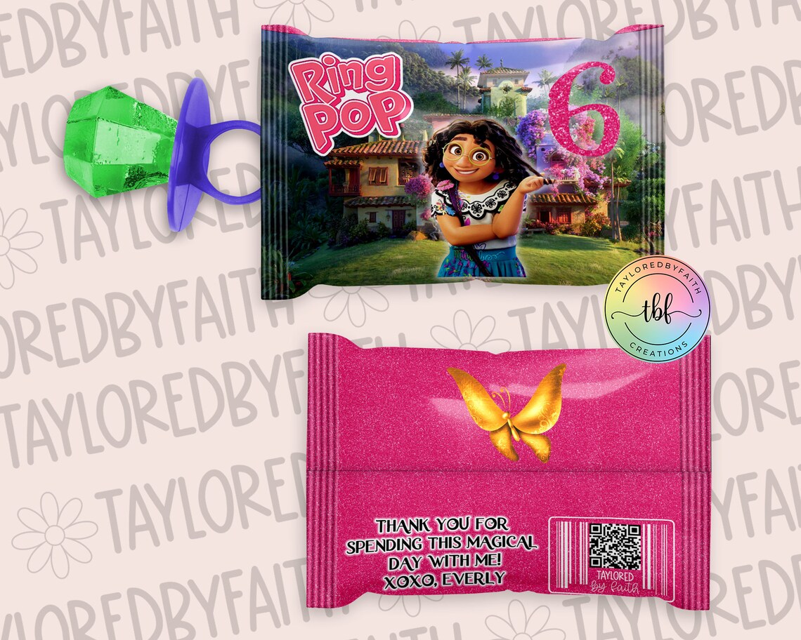 Ring Pop Wrapper Ring Pop Template Ring Pop Party Favor - Etsy