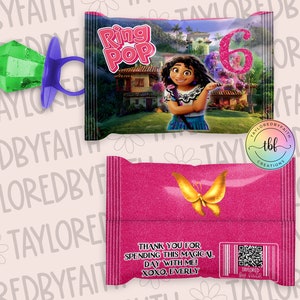 Ring Pop Wrapper Ring Pop Template Ring Pop Party Favor - Etsy