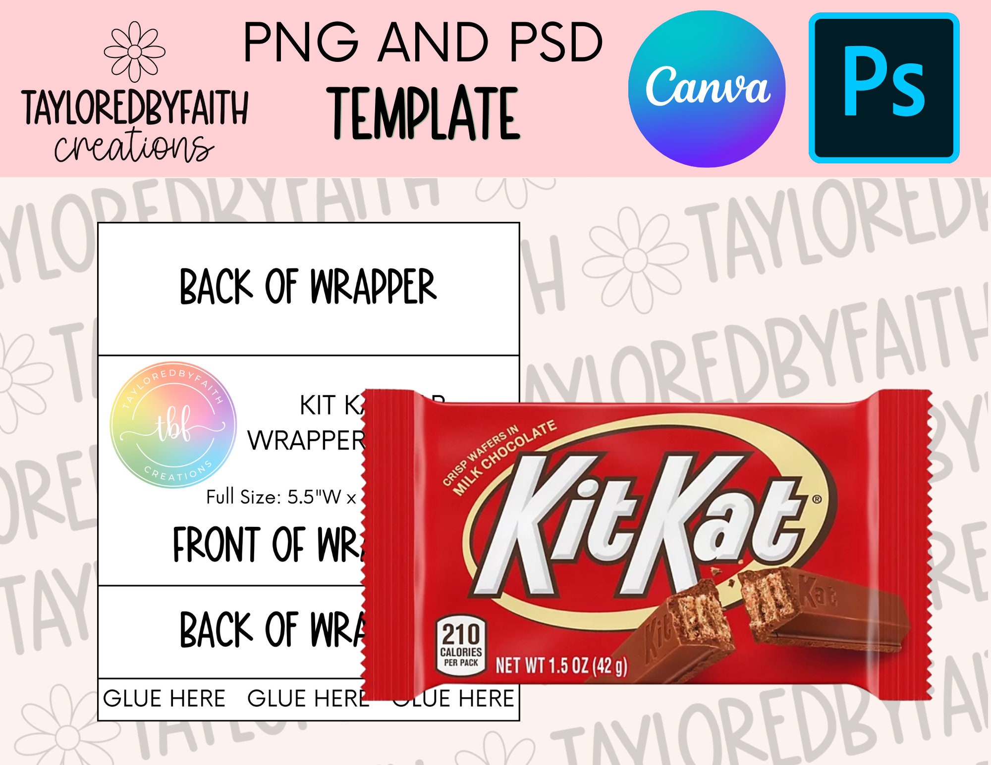 Kitkat Wrapper Template Kit Kat Party Favor Kit Kat Kit Kat Etsy