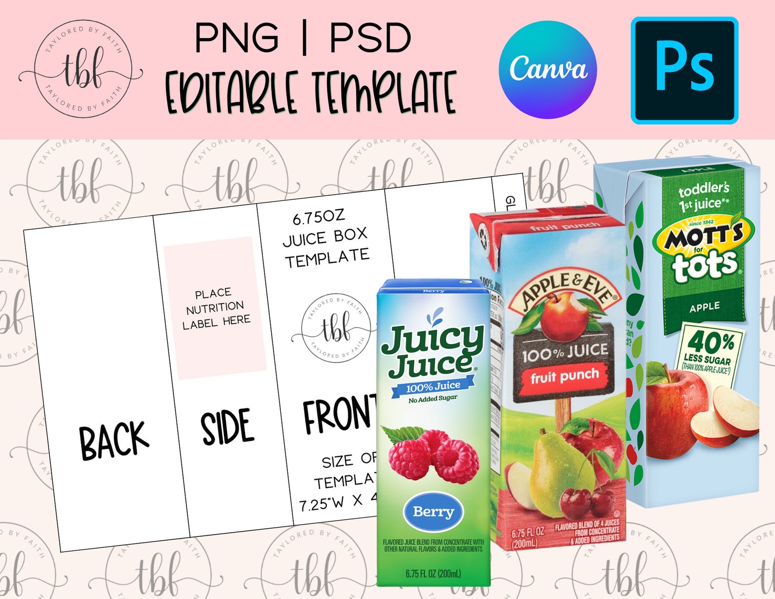 Juice Box Wrapper Template Juice Box Party Favor Juice Box - Etsy