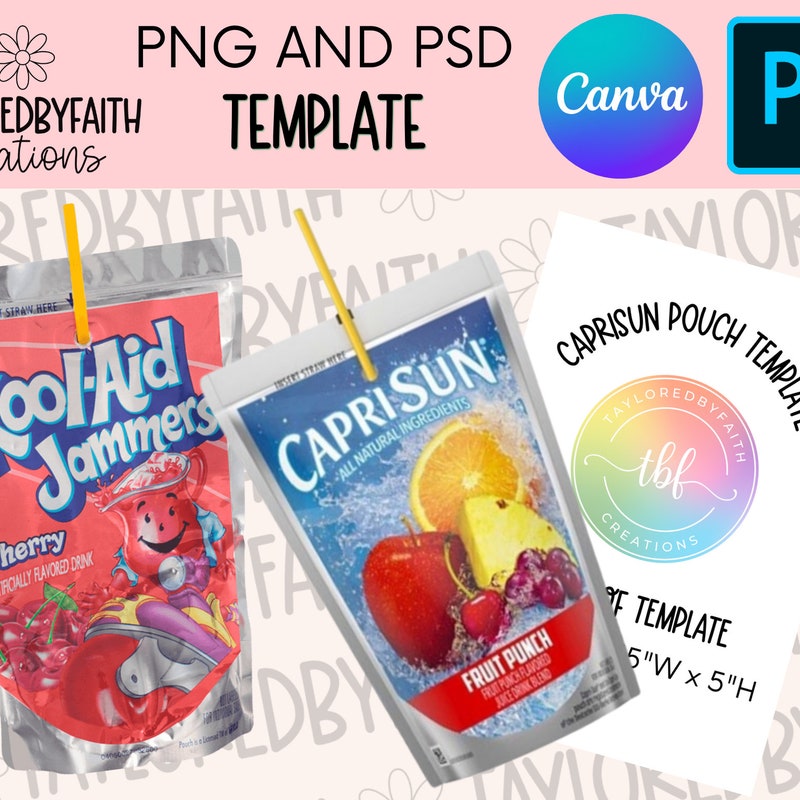 Koolaid Pouch Templates - Etsy UK