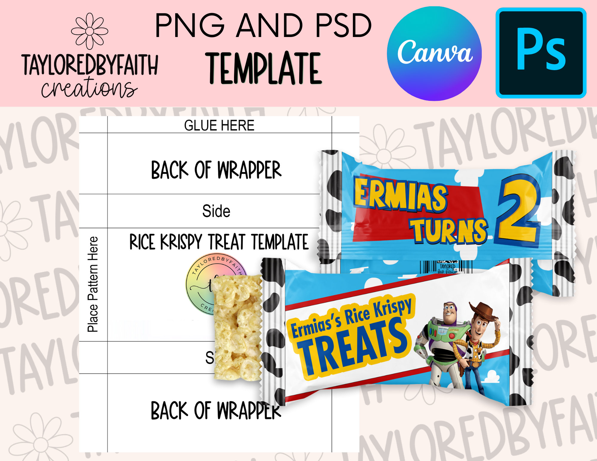 Rice Krispy Treat Wrapper, Rice Krispy Treat Template, Rice Krispy ...