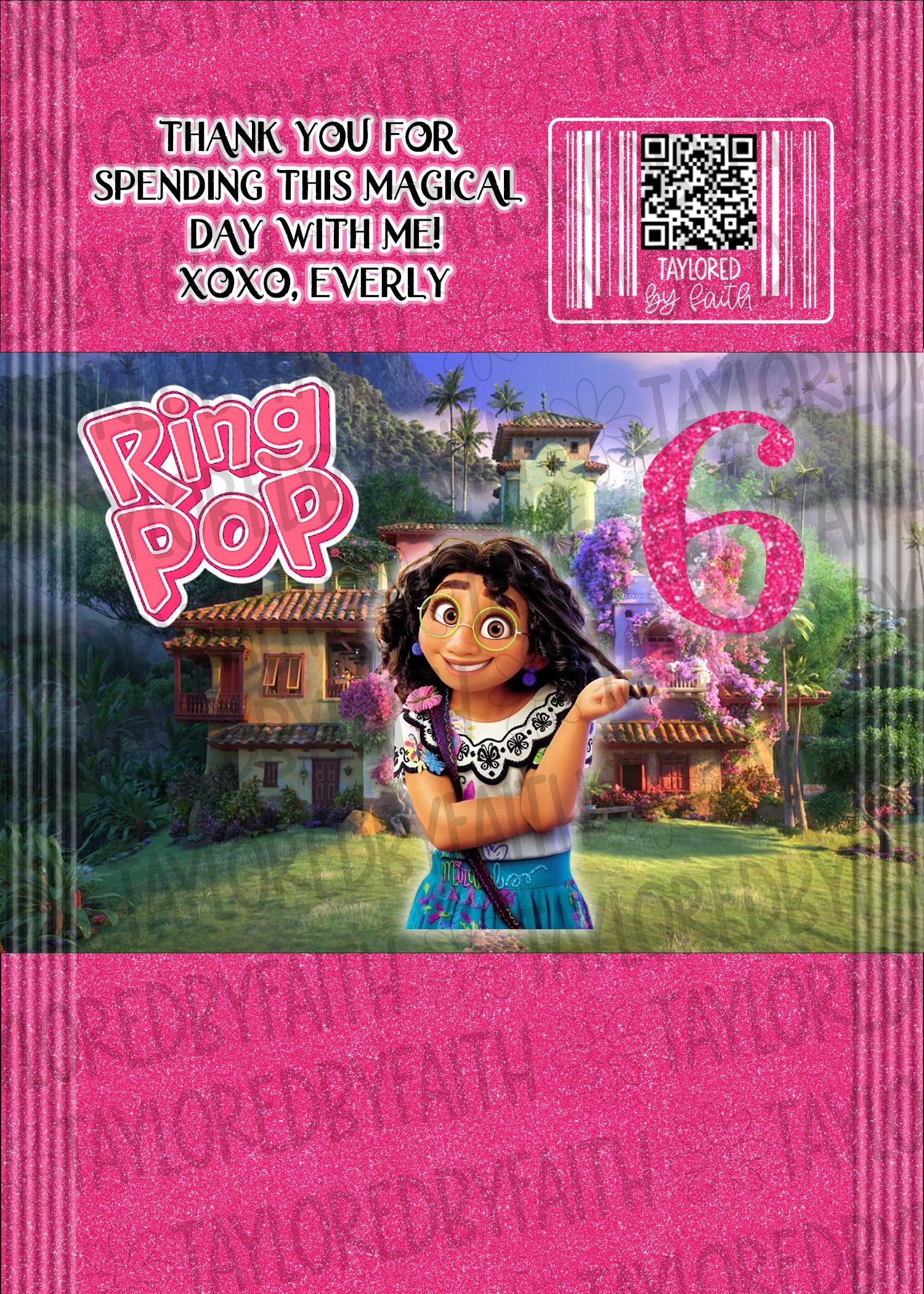 Ring Pop Wrapper, Ring Pop Template, Ring Pop Party Favor, Ring Pop ...