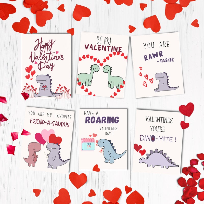 Dinosaur Valentine - Etsy