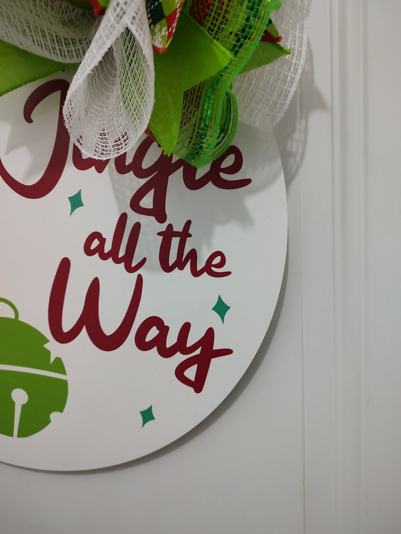 Jingle Bells Christmas Door Hanger: Holiday Front Door Decor - Etsy