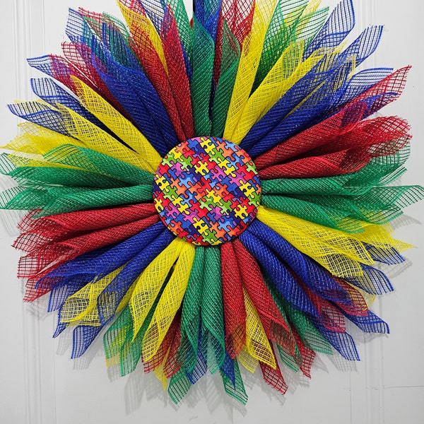 Autism Wreath - Etsy