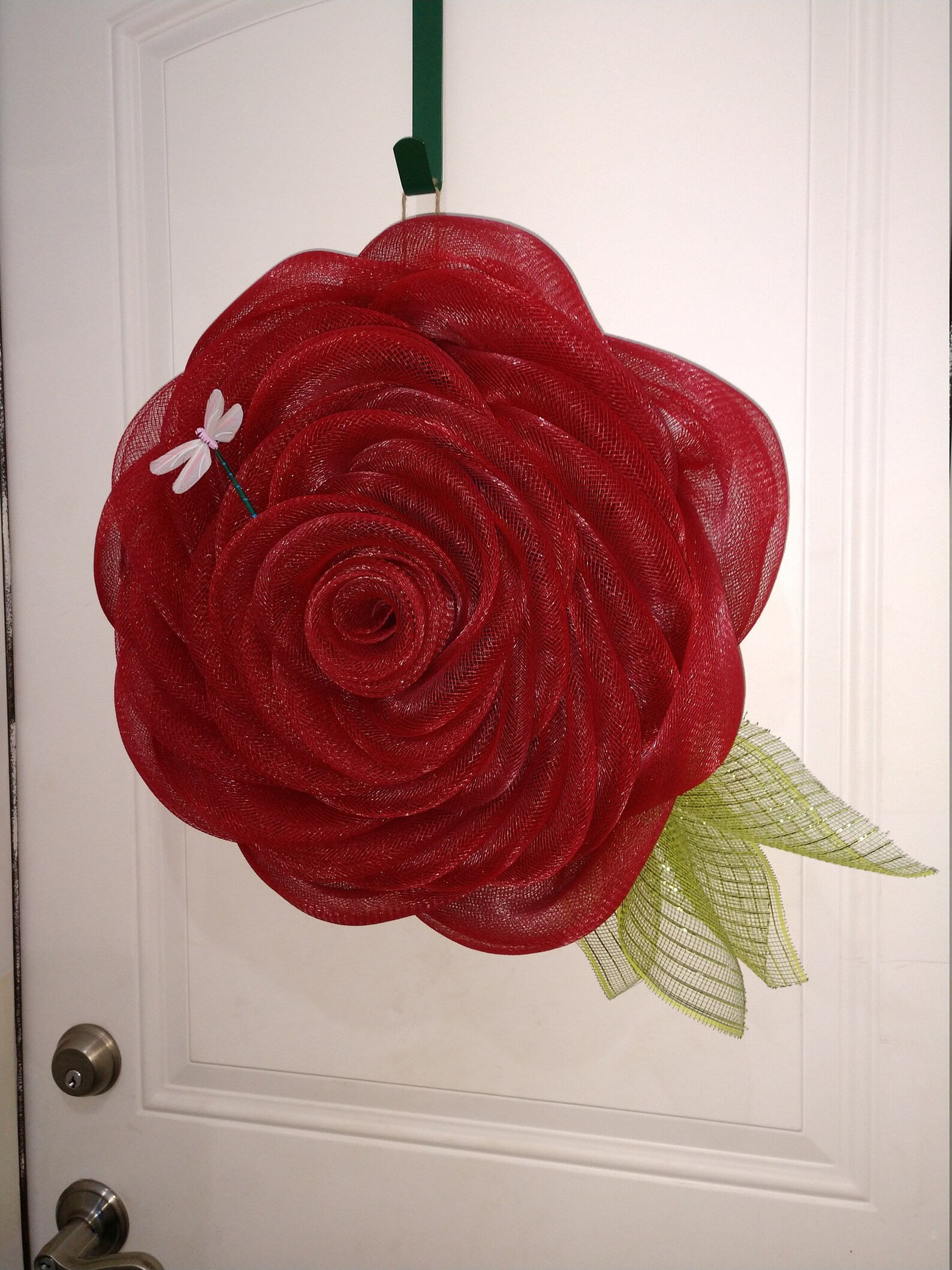 Cranberry Rose Wreath Rose Wreath Deco Mesh Rose Cranberry - Etsy