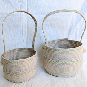 Rope Easter Basket | Spring Decor | Easter Gift | Easter Bunny - Etsy