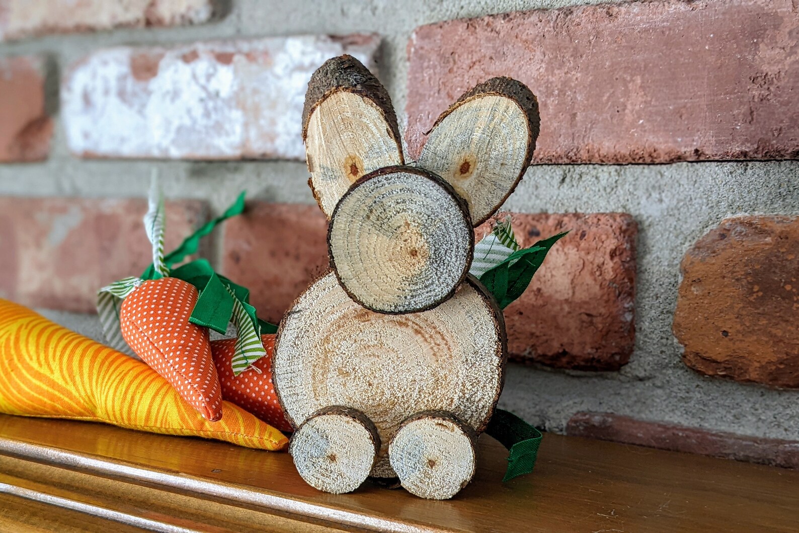 Wood Slice Bunny | Spring Decor - Etsy