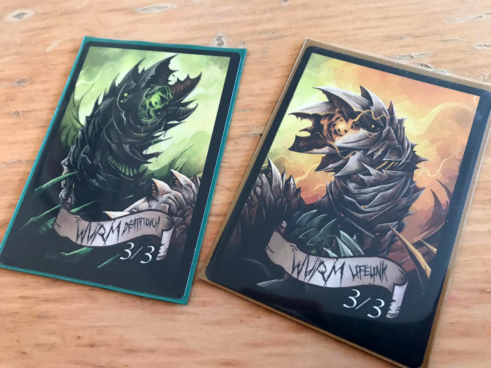 Wurm Tokens. Normal or Borderless Foil set of 2 - Etsy