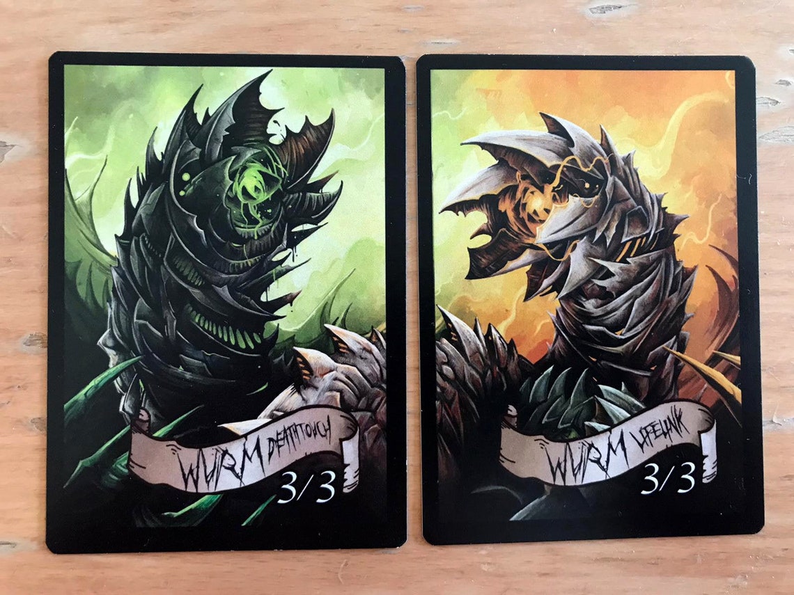 Wurm Tokens. Normal or Borderless Foil set of 2 - Etsy