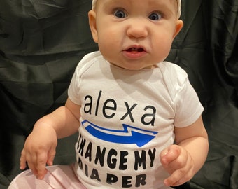 Alexa Change My Diaper Svg Png Baby-onesie-instant Download - Etsy