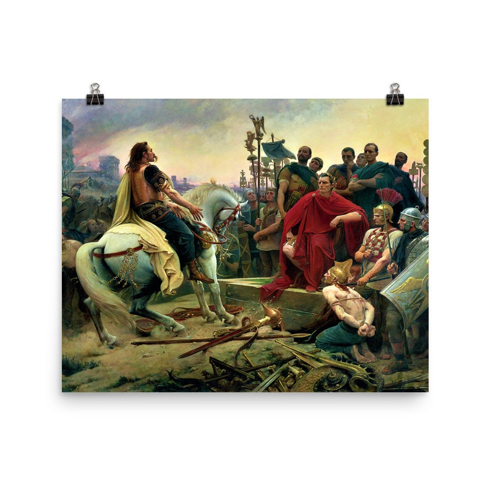 Vercingetorix Surrenders To Caesar Painting