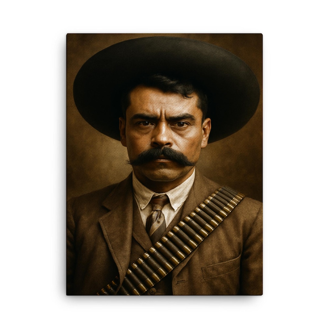 Emiliano Zapata Canvas Print: Revolutionary Portrait Mexican Icon Wall ...