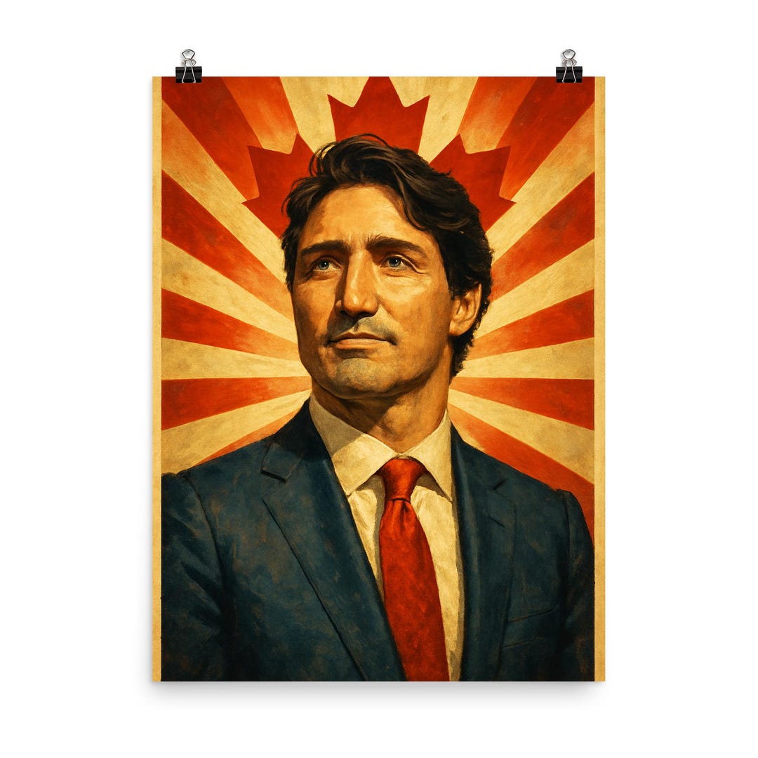 Iconic Justin Trudeau Poster Print – Unique Wall Art for Political ...