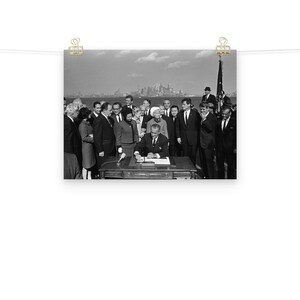 Lyndon B. Johnson Signing the Immigration and Nationality Act of 1965 ...