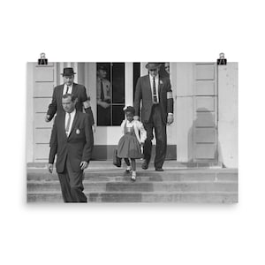 US Marshals With Young Ruby Bridges on School Steps Poster Print - Etsy