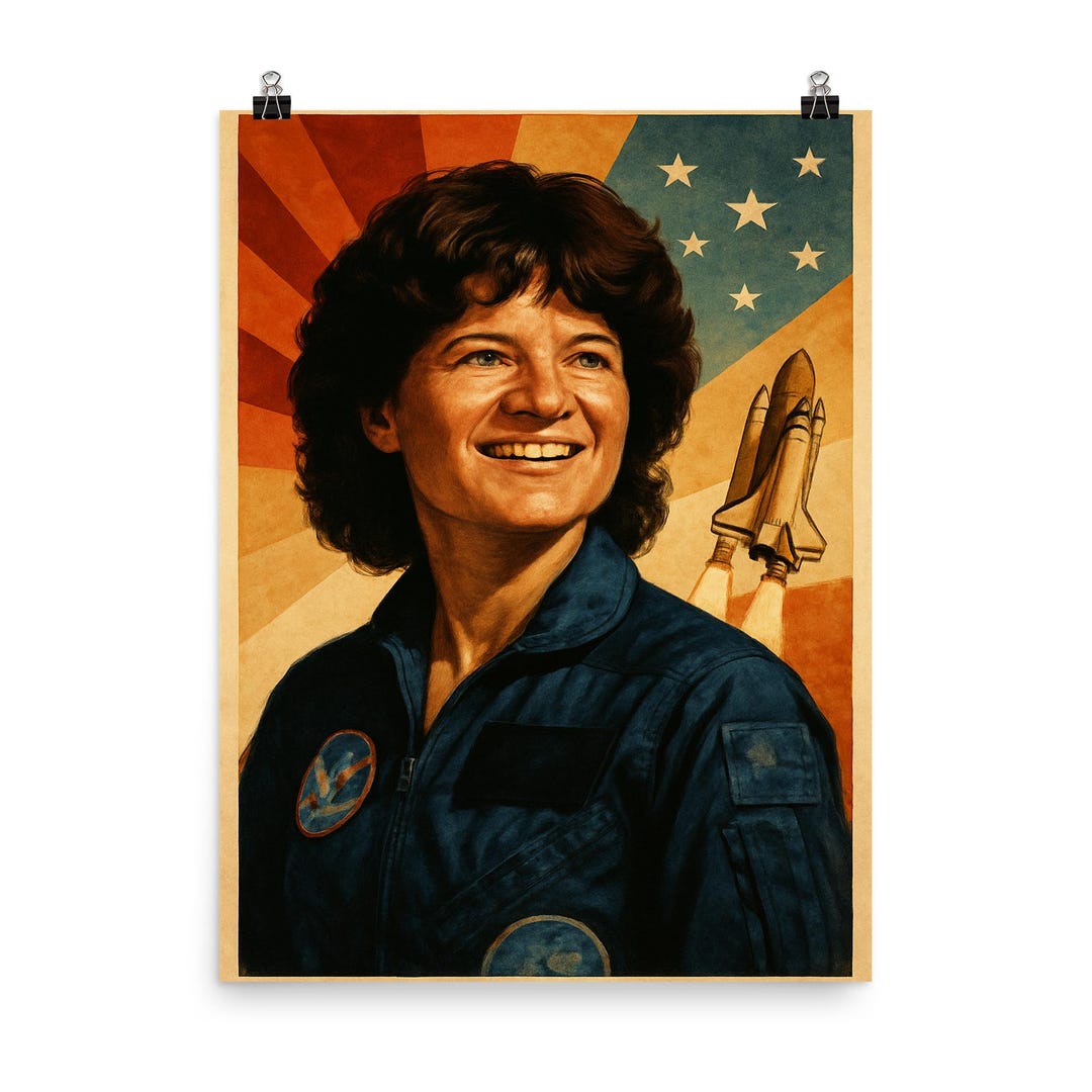 Sally Ride Inspirational Poster Print - Space Exploration Wall Art Gift ...
