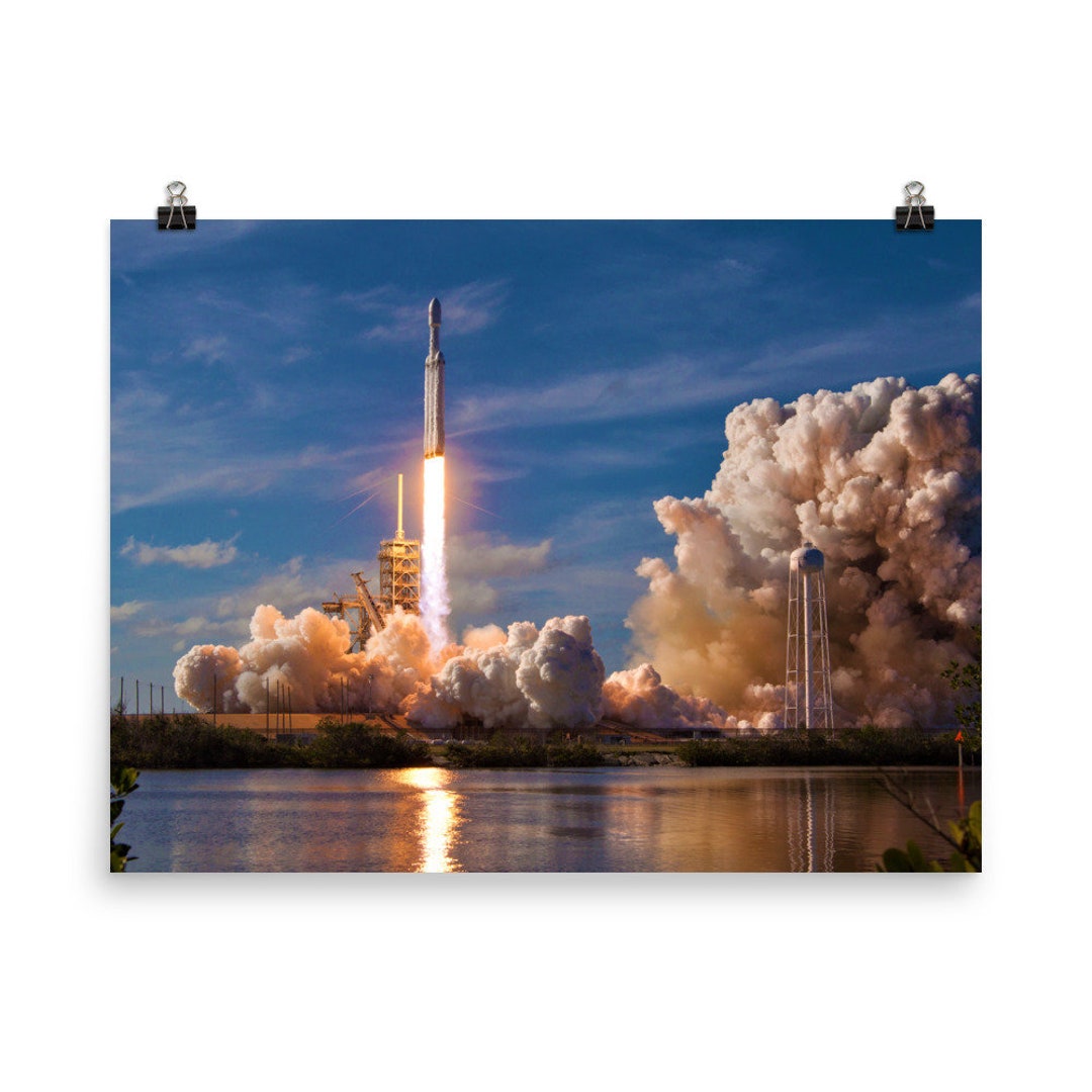 Spacex Falcon Heavy Launch Poster Print - Etsy