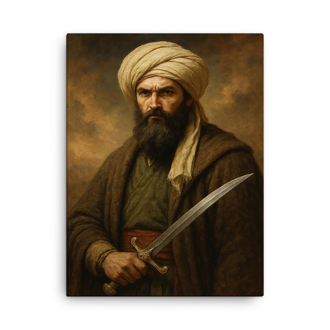 Sheikh Mansur Canvas Print: Historic Chechen Warrior Art - Etsy