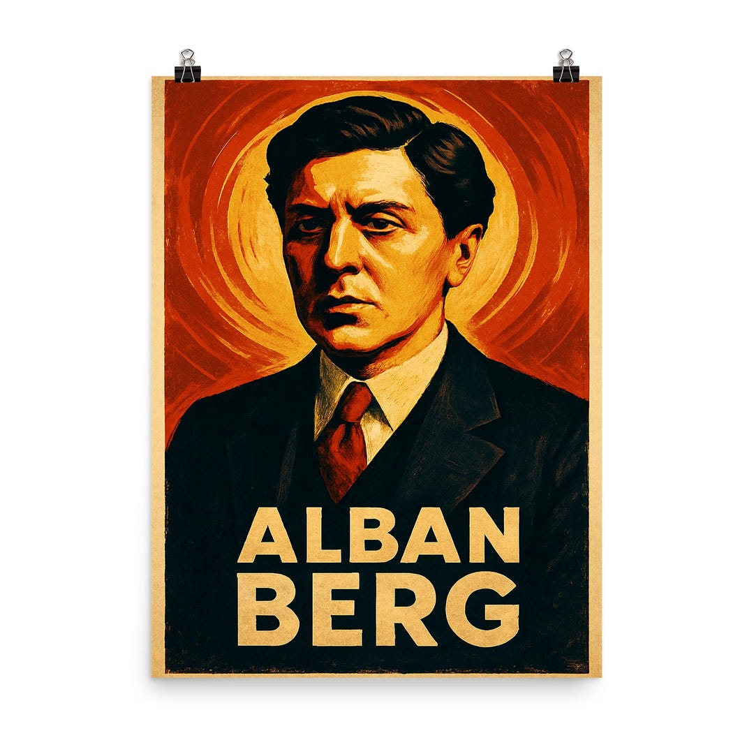 Alban Berg Modern Art Poster Print - Unique Music Composer Wall Decor ...